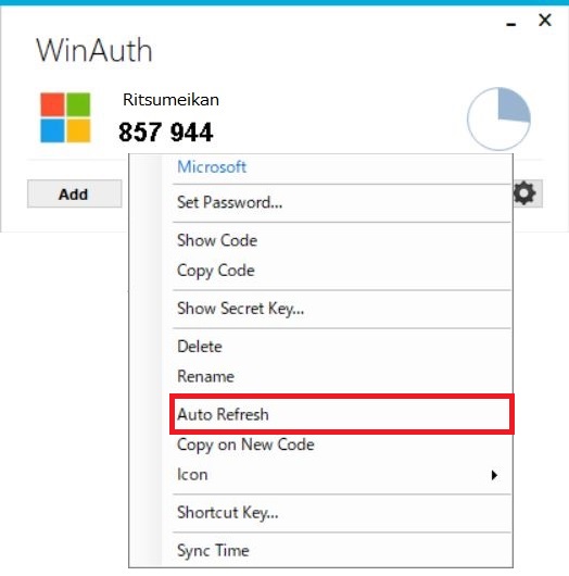 多要素認証の初期設定（WinAuth）をする – RITSUMEIKAN ITサポートサイト